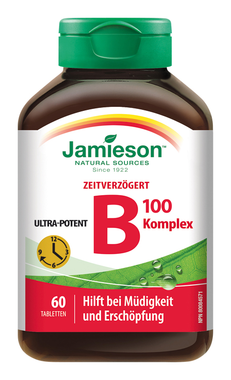 Jamieson B Complex Ultra-Potent 100 mg Zeitverzögert 60 Tbl.